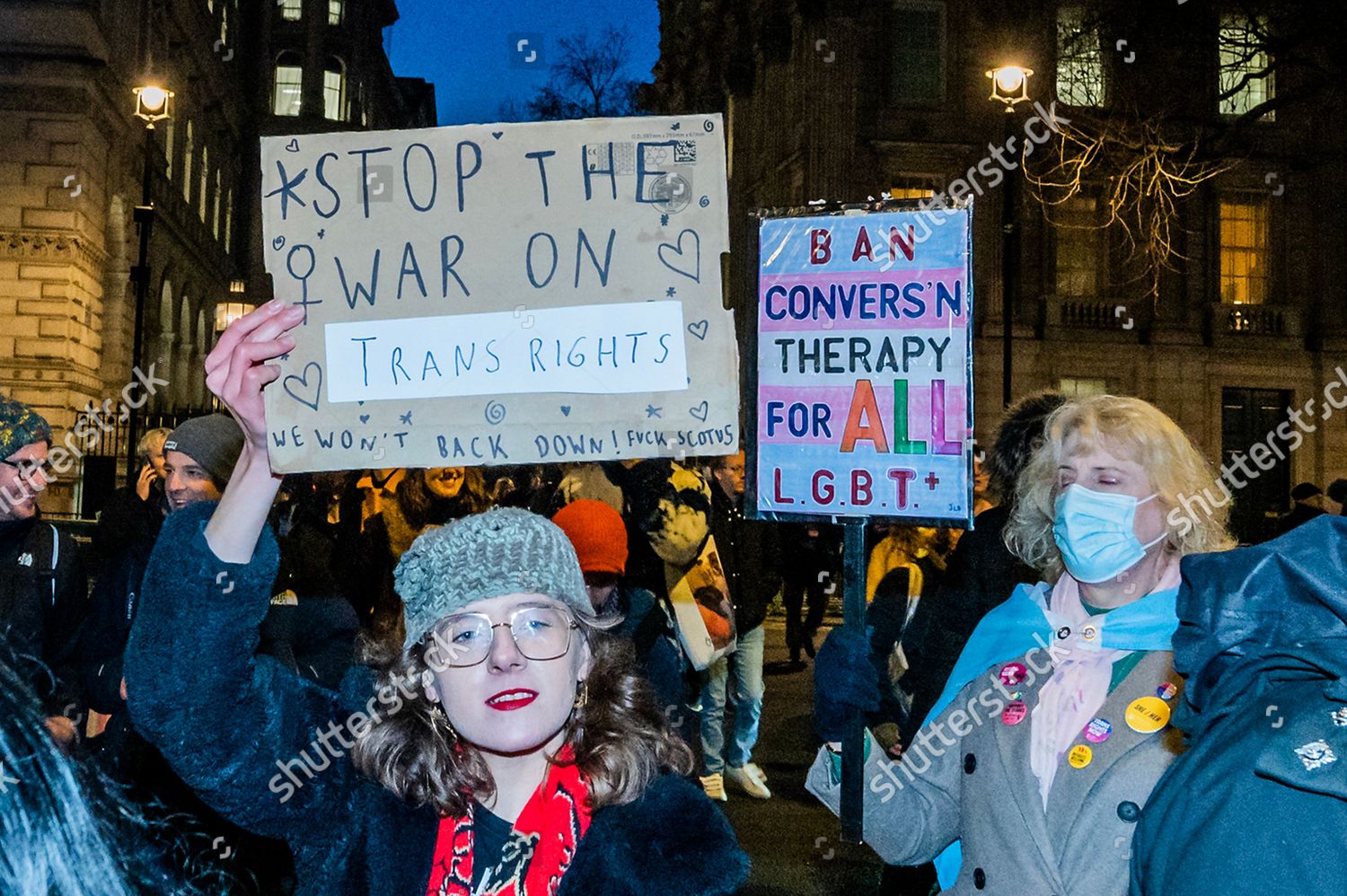 Trans Rights Protest Outside Downing Street Editorial Stock Photo ...