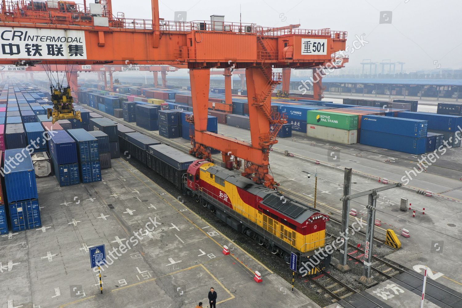 This Aerial Photo Shows Railsea Intermodal Editorial Stock Photo ...