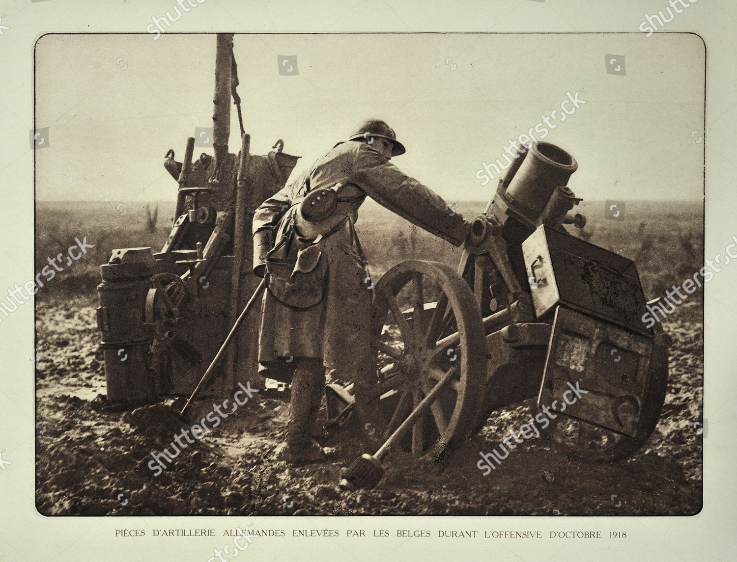 Soldier Looking German Captured Mortars Cannons Editorial Stock Photo ...