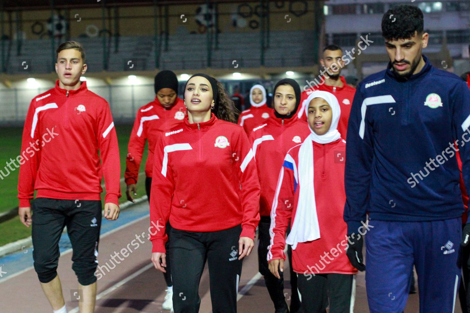 Palestinian Athletes West Bank Train Yarmouk Editorial Stock Photo ...