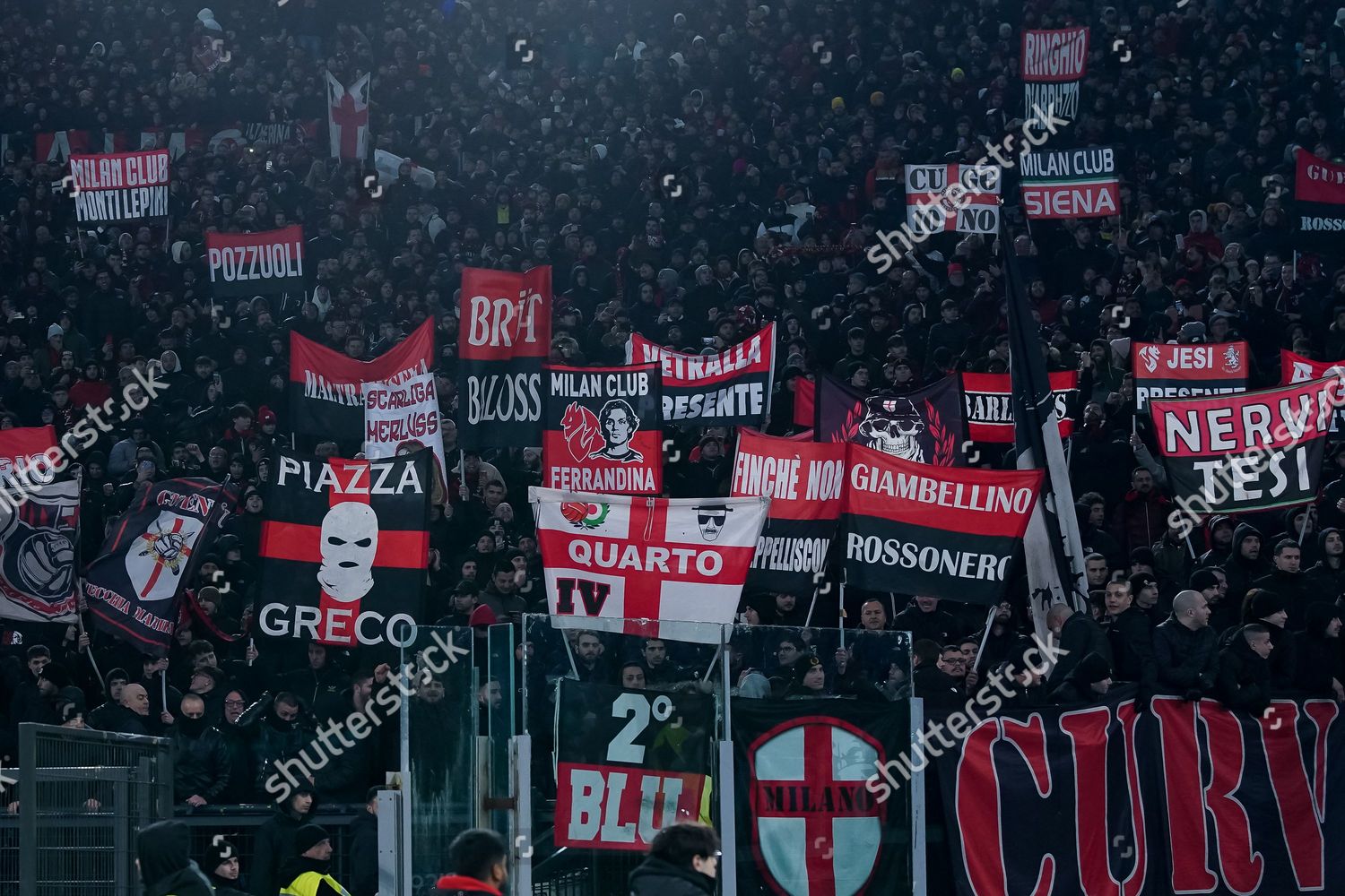 Supporters Ac Milan During Serie Match Editorial Stock Photo - Stock ...