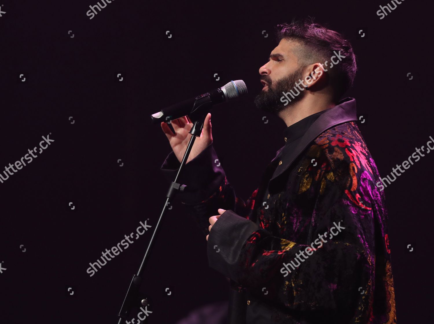 Lebanese Singer Mike Massy Performs During Editorial Stock Photo ...