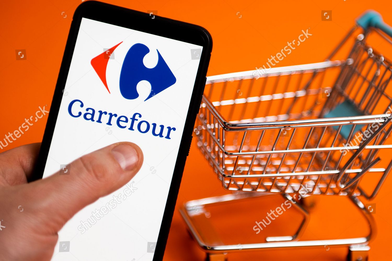 This Photo Illustration Carrefour Logo Seen Editorial Stock Photo ...