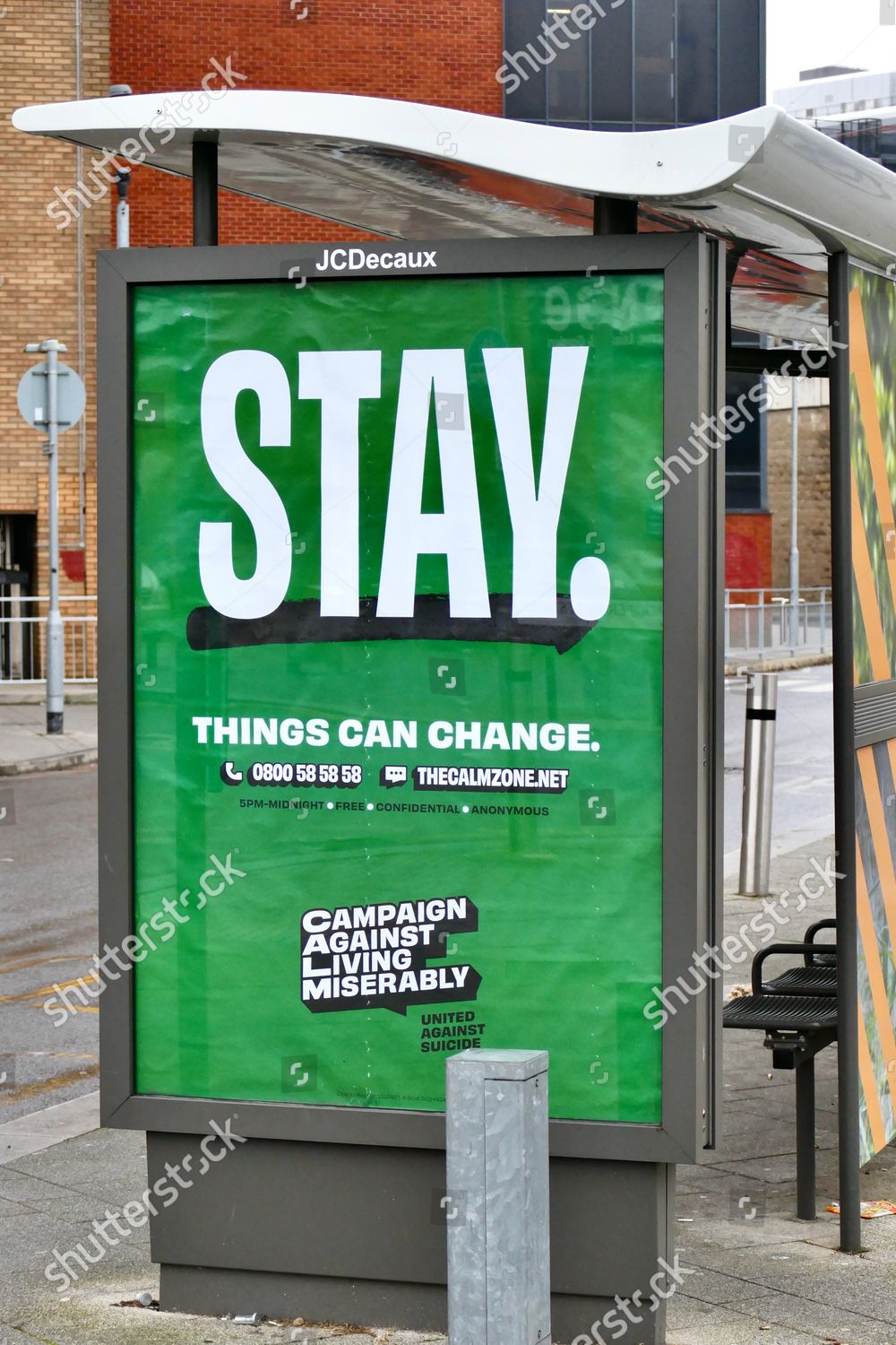 Poster On Station Bus Stop Campaign Editorial Stock Photo - Stock Image ...