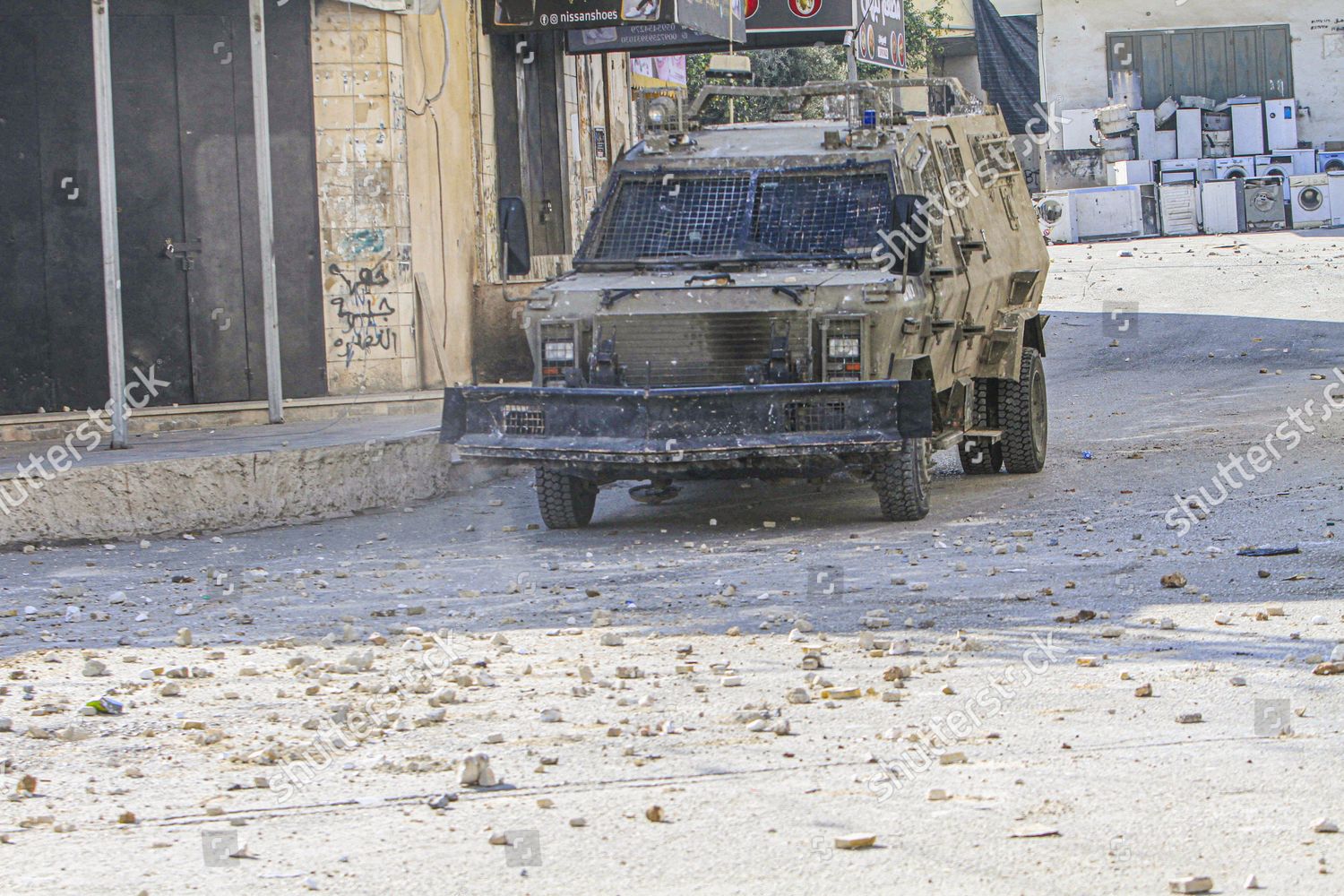 Israeli Army Vehicle Takes Position During Editorial Stock Photo ...