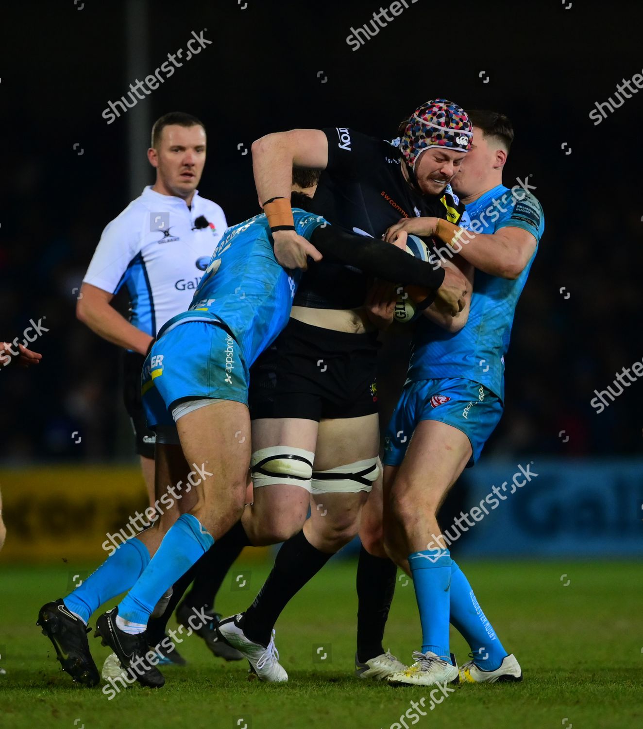 Jack Dunne Exeter Chiefs Tackled By Editorial Stock Photo - Stock Image ...