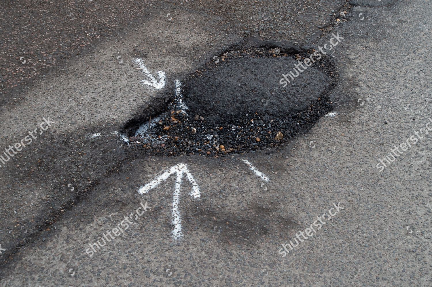 Potholes On Country Lane Wexham Buckinghamshire Editorial Stock Photo ...