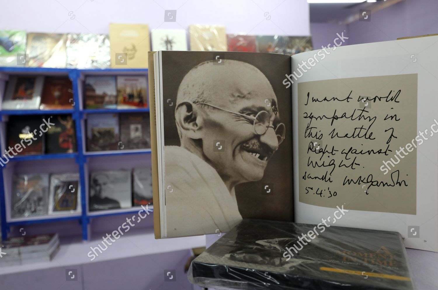 Book Mahatma Gandhi Displayed Book Booth Editorial Stock Photo - Stock ...