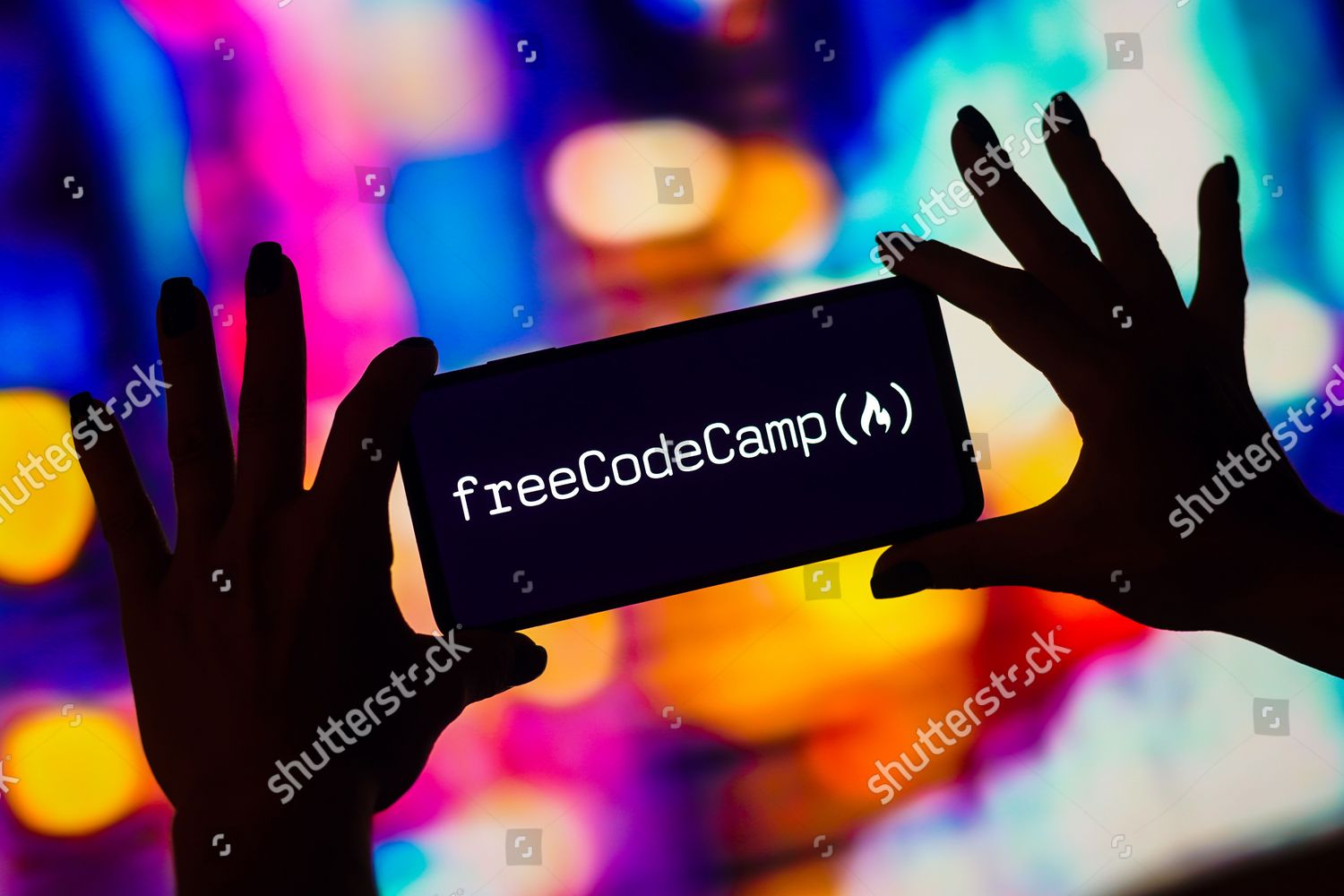 This Photo Illustration Freecodecamp Logo Displayed Editorial Stock ...