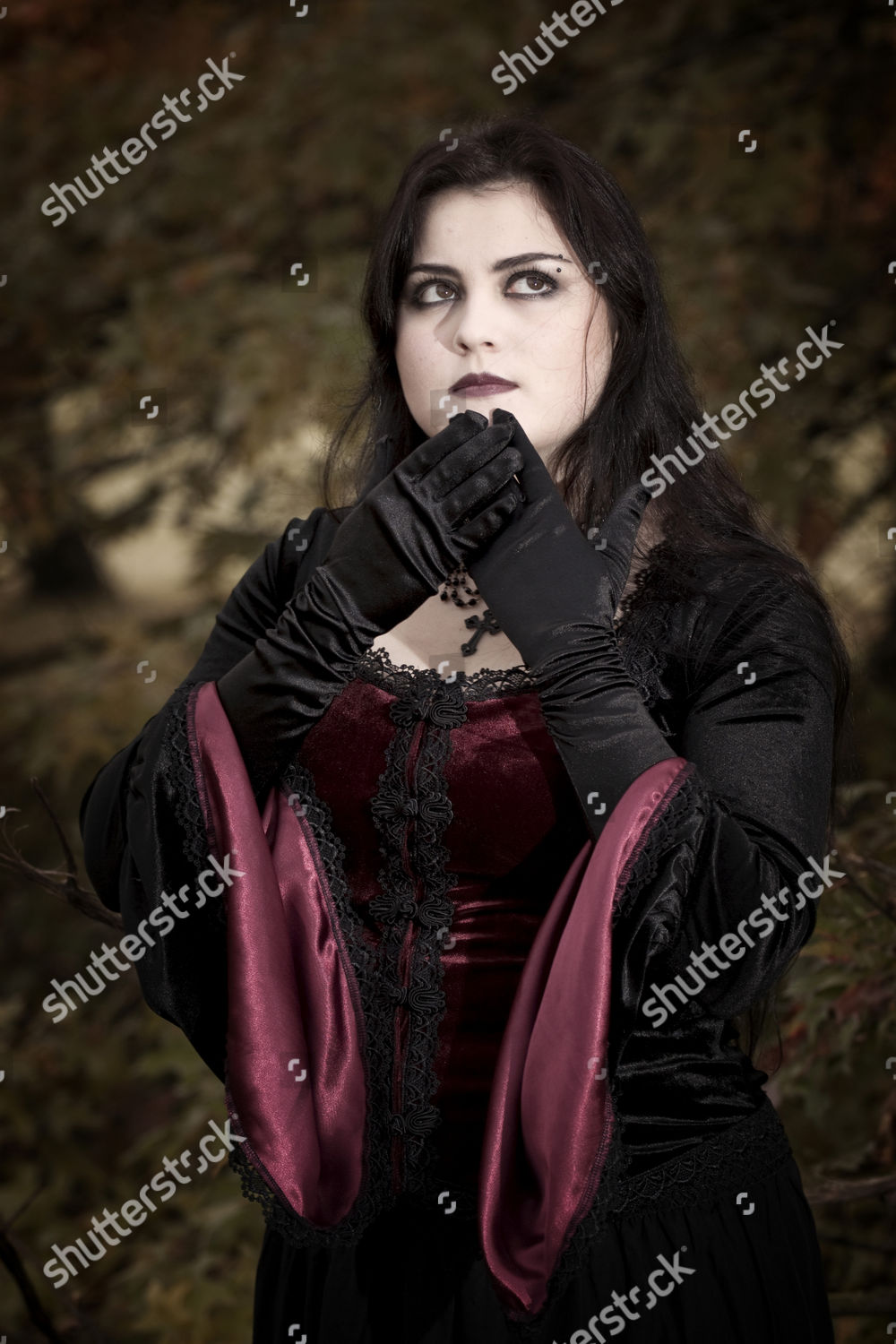 Model Released Woman Dressed Gothic Style Editorial Stock Photo - Stock ...