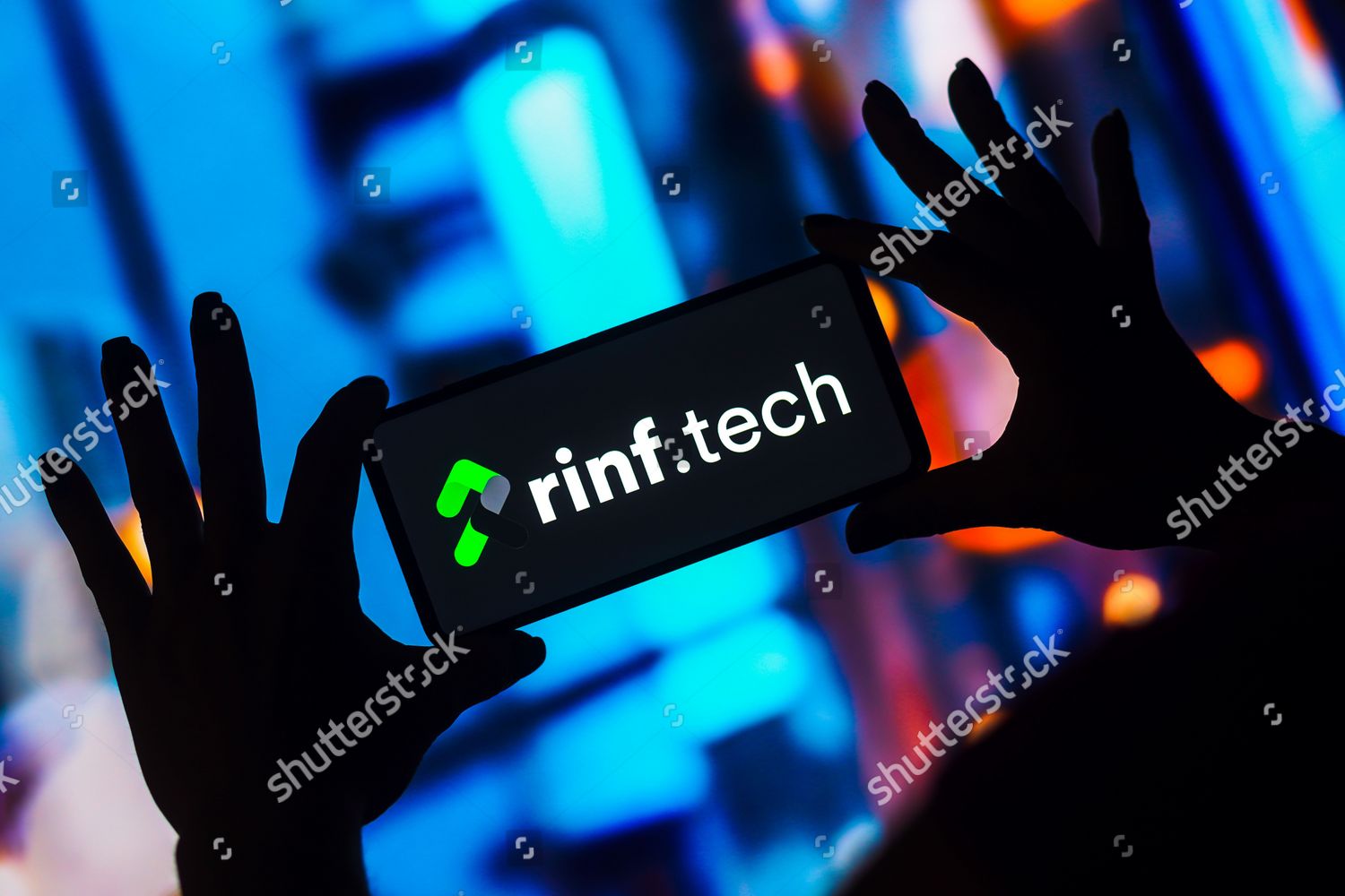 This Photo Illustration Rinf Tech Logo Editorial Stock Photo - Stock ...