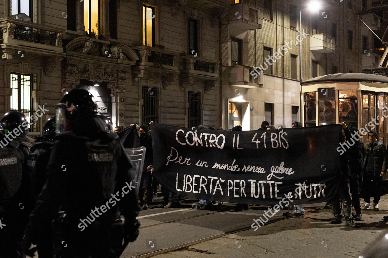 Milan Italy News Anarchists Demonstration Against Editorial Stock Photo - Stock Image | Shutterstock
