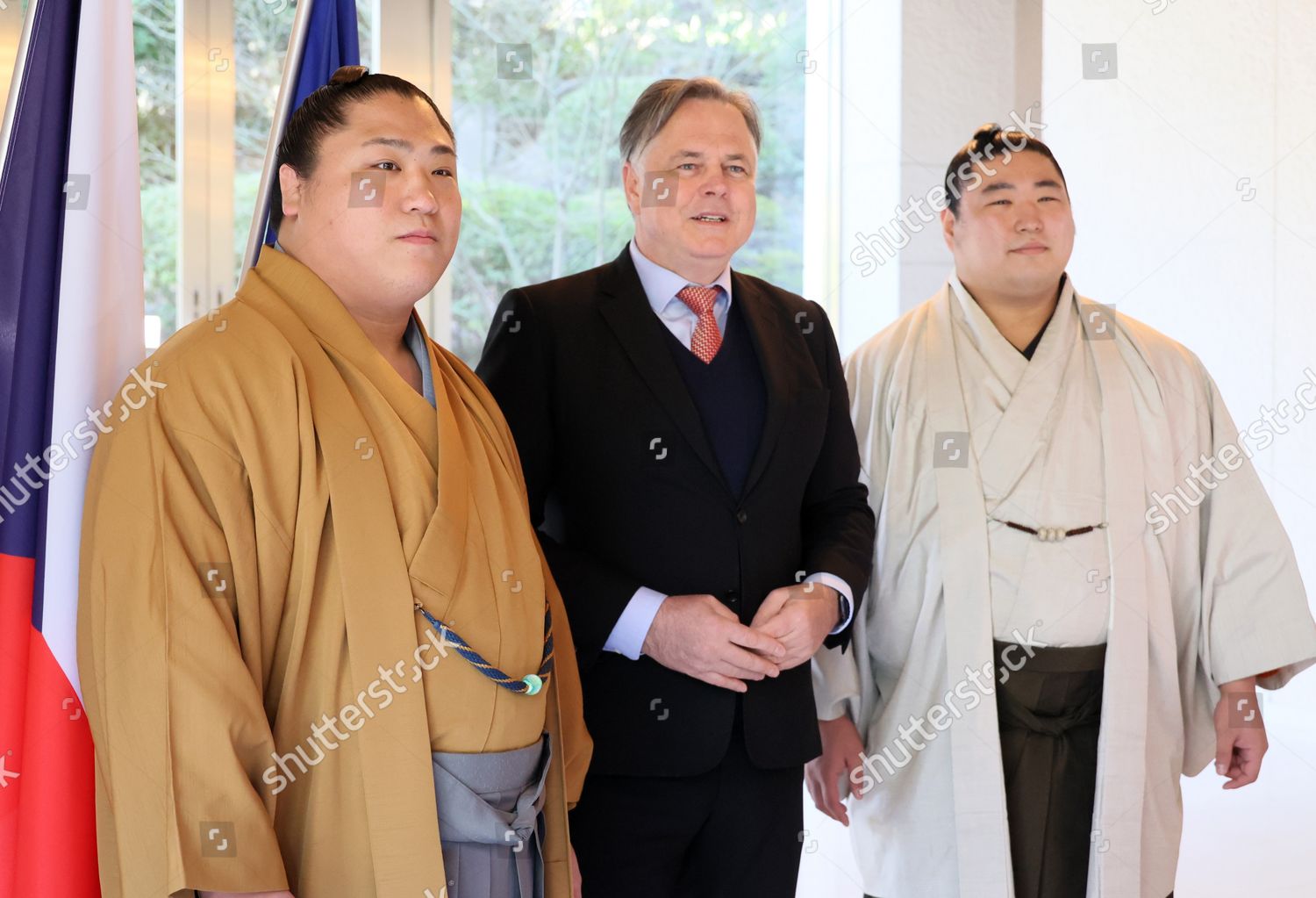 Sumo Wrestlers Wakamotoharu R Younger Brother Editorial Stock Photo ...