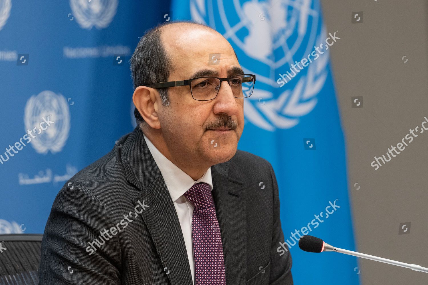 Ambassador Bassam Sabbagh Syria Speaks During Editorial Stock Photo ...