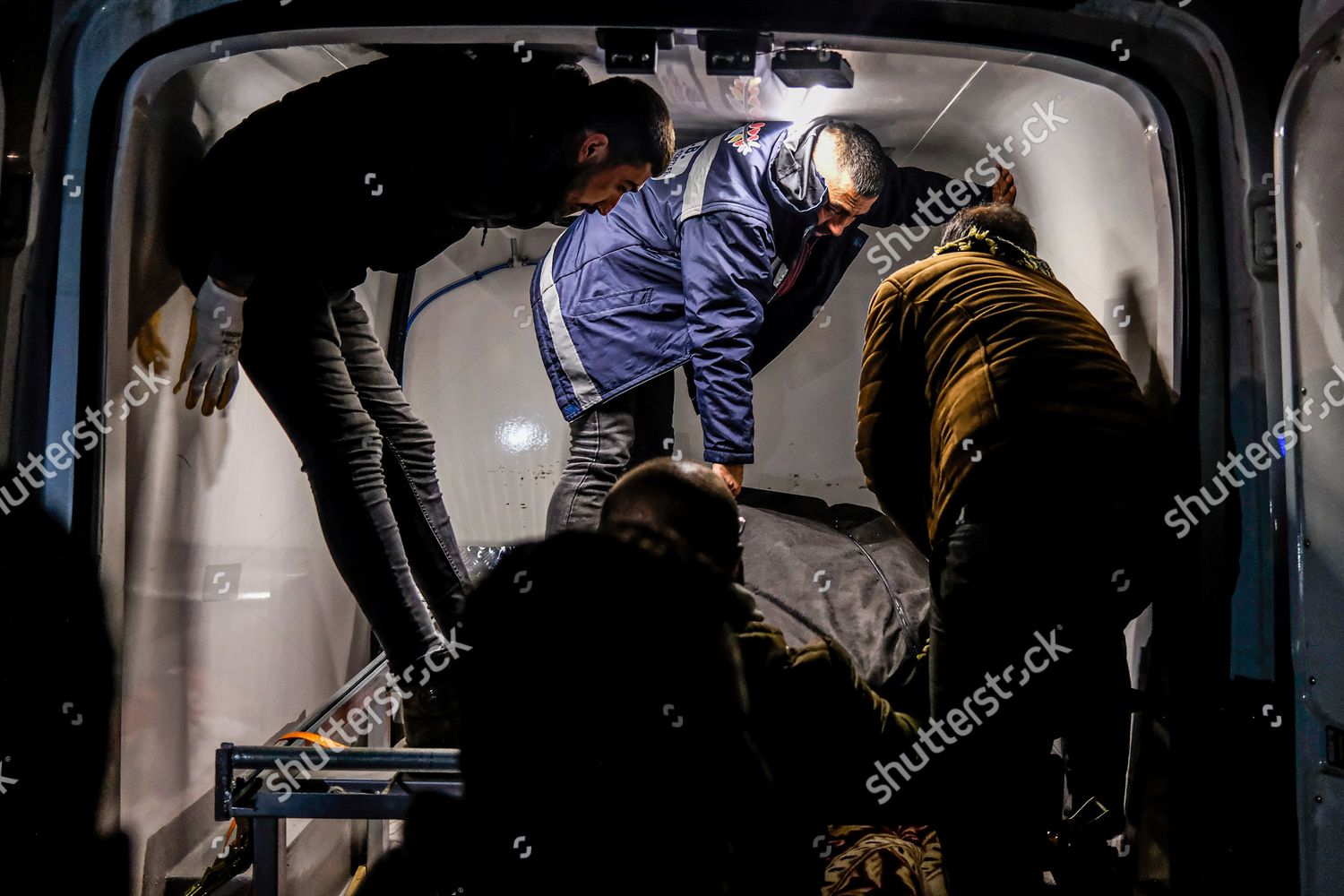 Rescue Team Places Corpse Vehicle After Editorial Stock Photo - Stock ...