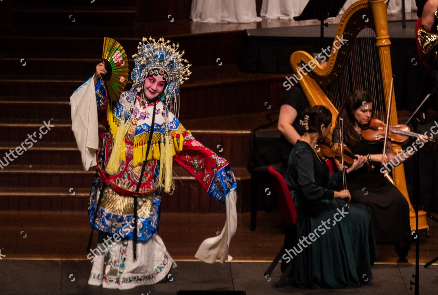 Peking Opera Singer Performs During Symphonic Editorial Stock Photo ...