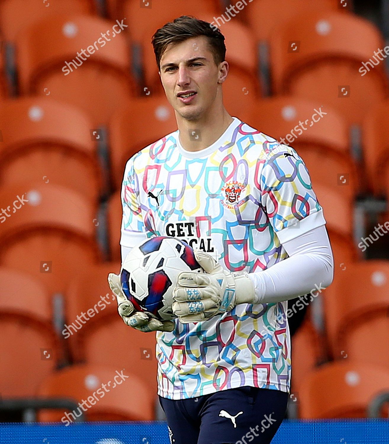 Blackpool Goalkeeper Stuart Moore 13 During Editorial Stock Photo ...