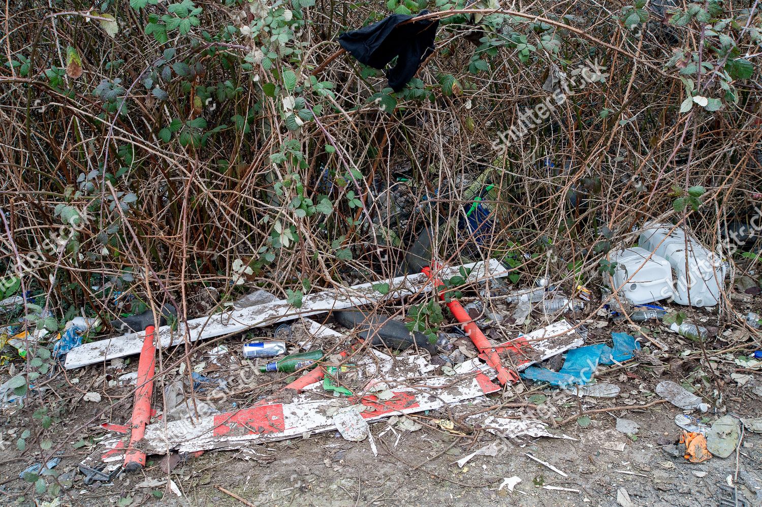 Roadside Litter Fly Tipping Even Abandoned Editorial Stock Photo ...