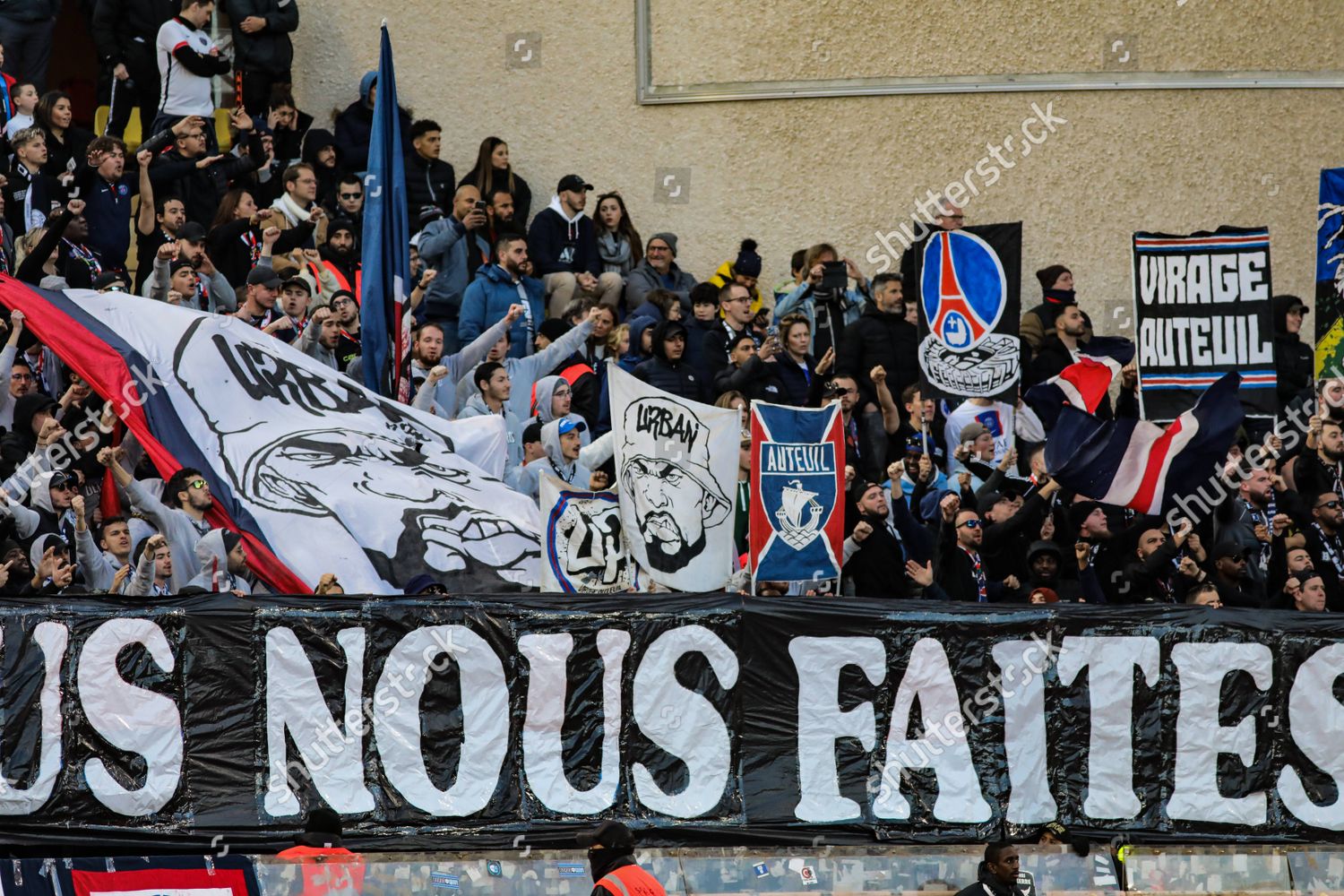 Ultra Supporters Paris Their Flags During Editorial Stock Photo - Stock ...