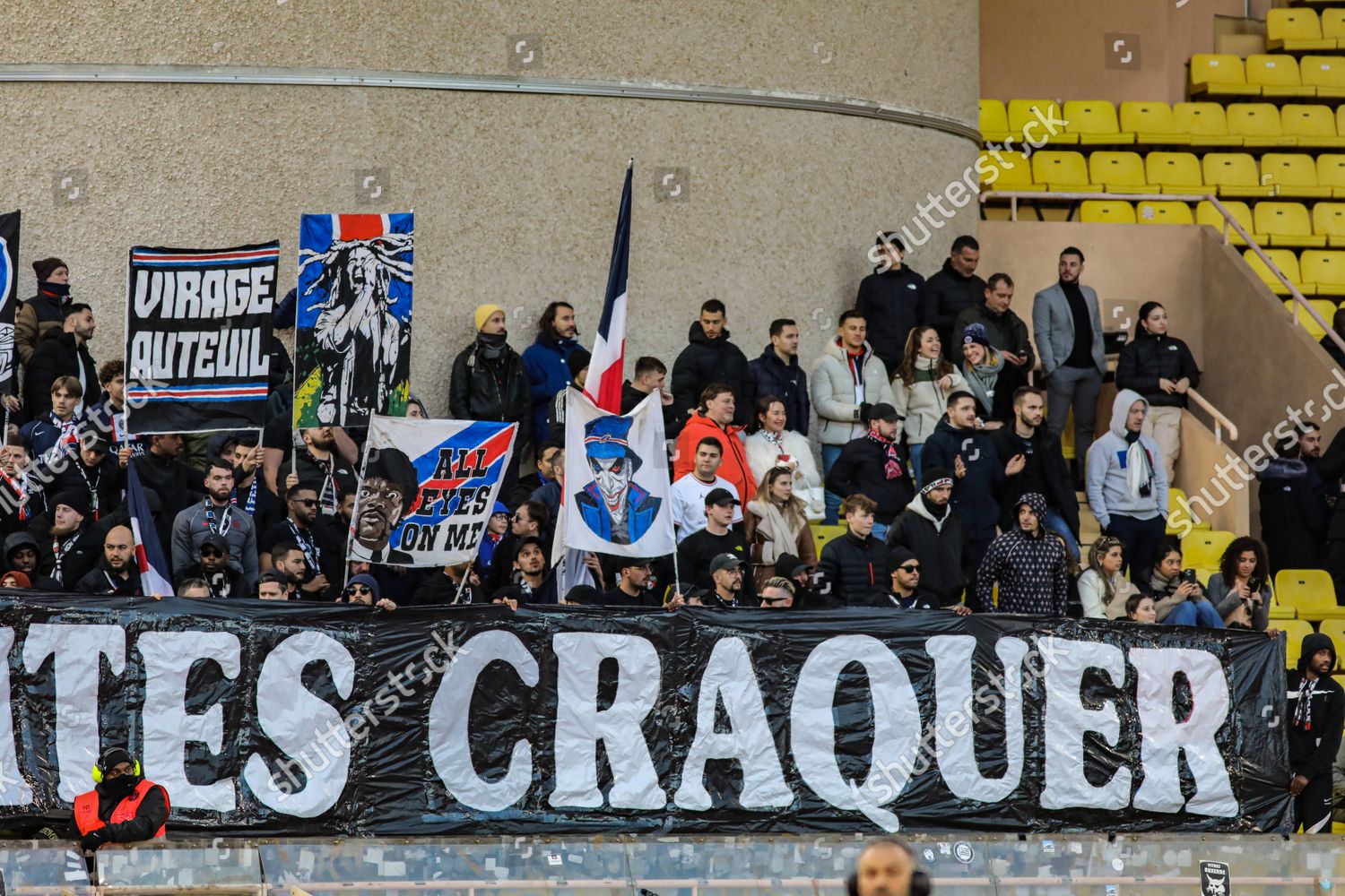 Ultra Supporters Paris Their Flags During Editorial Stock Photo - Stock ...