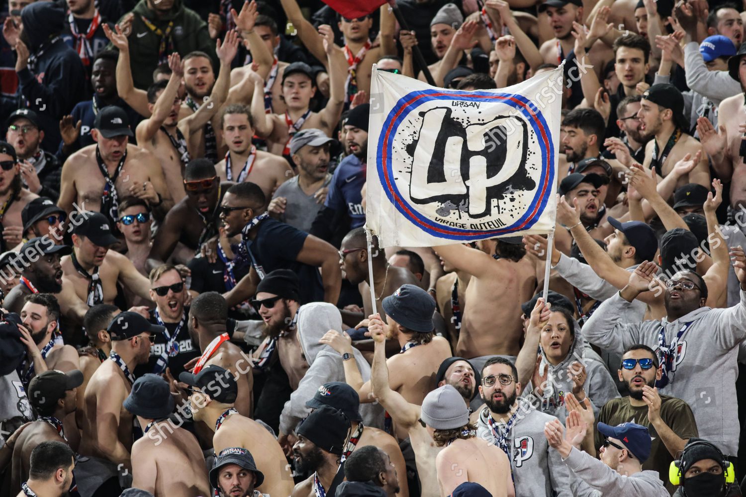 Ultra Supporters Paris Their Flags During Editorial Stock Photo - Stock ...