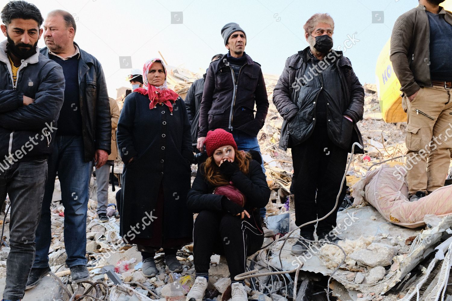 People On Rubbles Collapsed Building After Editorial Stock Photo ...