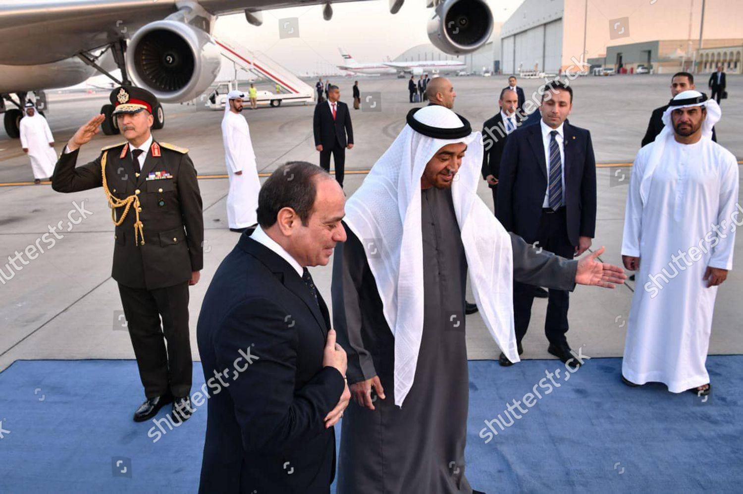 Egyptian President Abdel Fattah Alsisi Welcomed Editorial Stock Photo ...