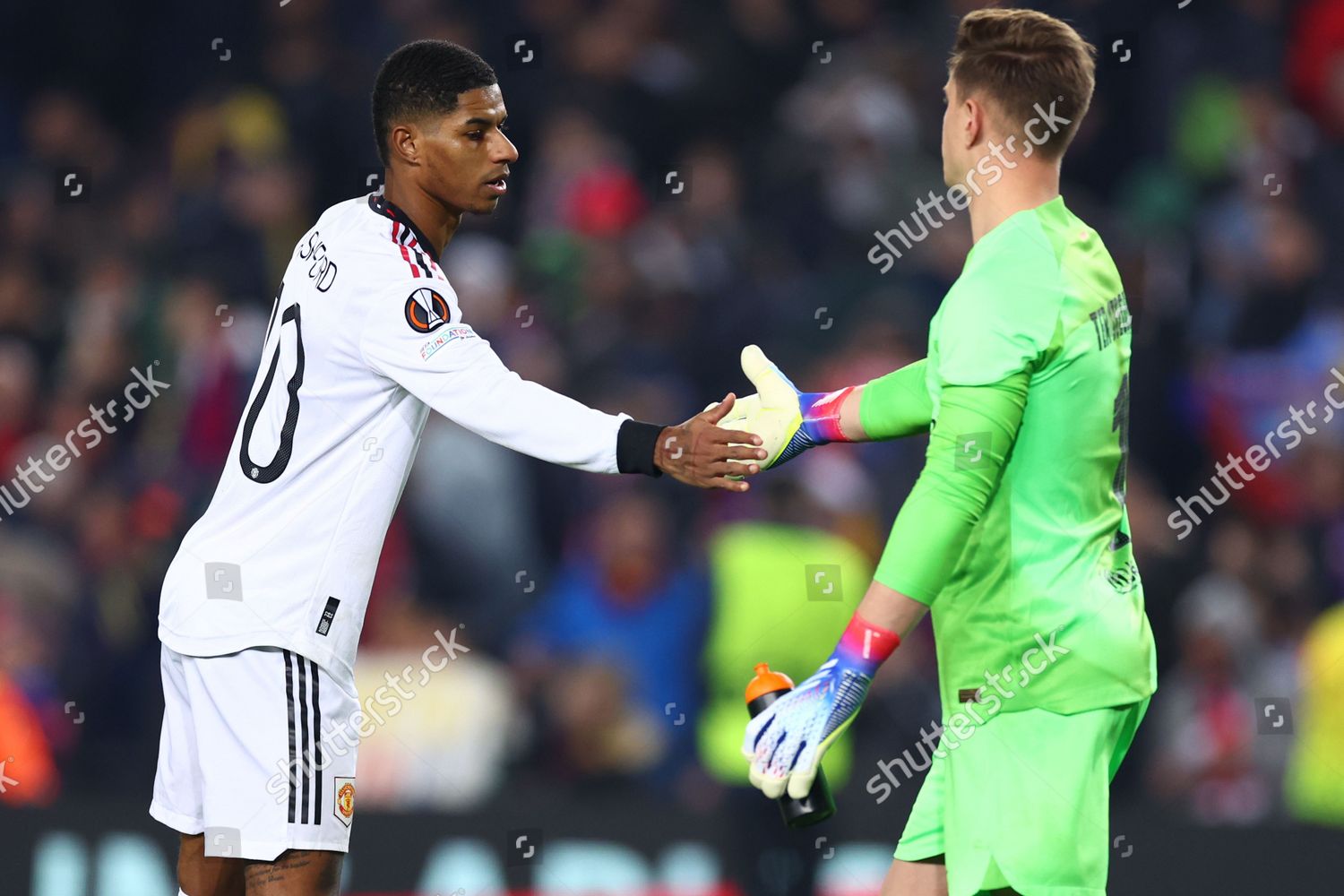 Marcus Rashford Manchester United Shake Hands Editorial Stock Photo ...