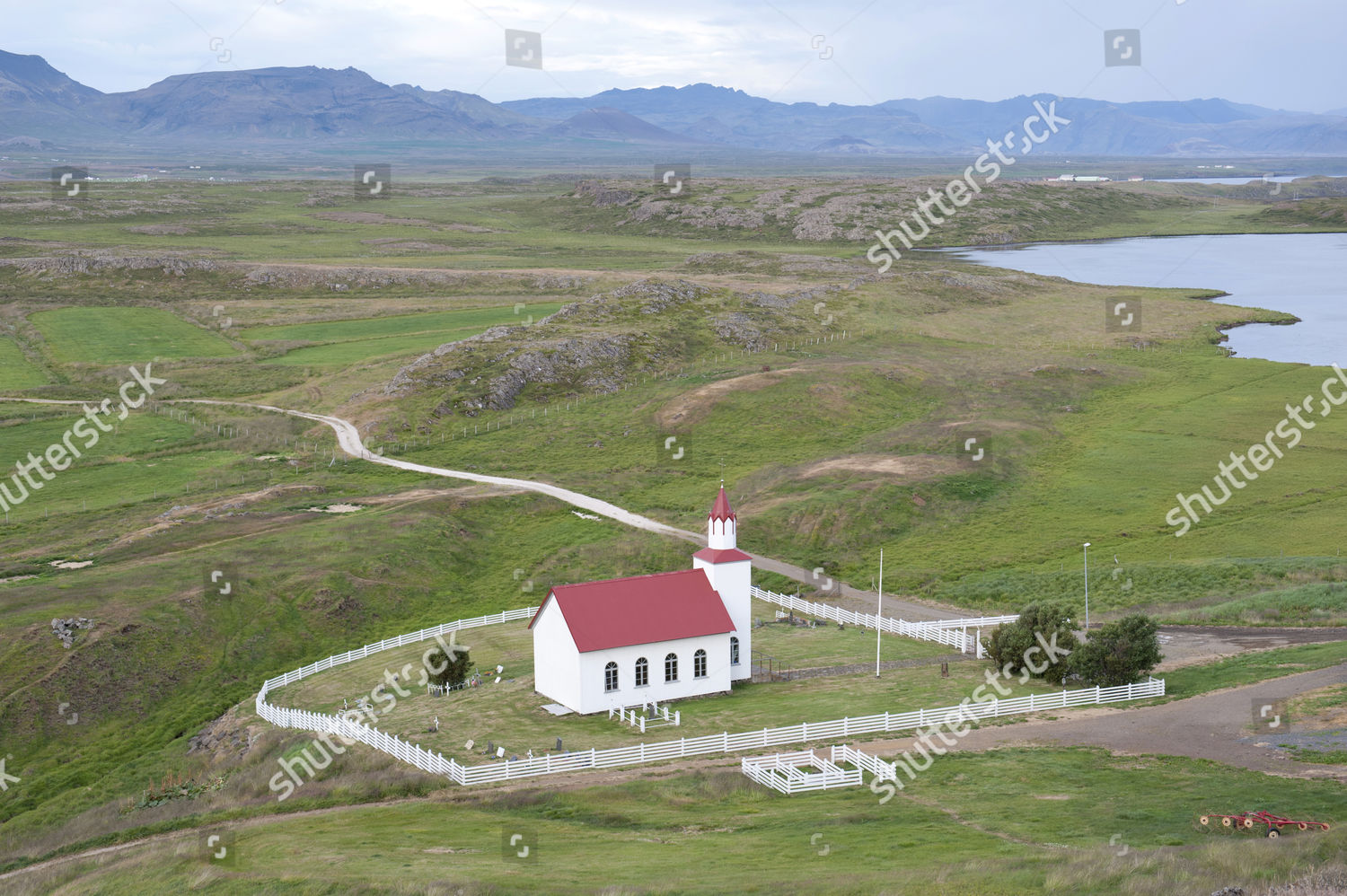 Solitary Church On Helgafell Small Mountain Editorial Stock Photo ...
