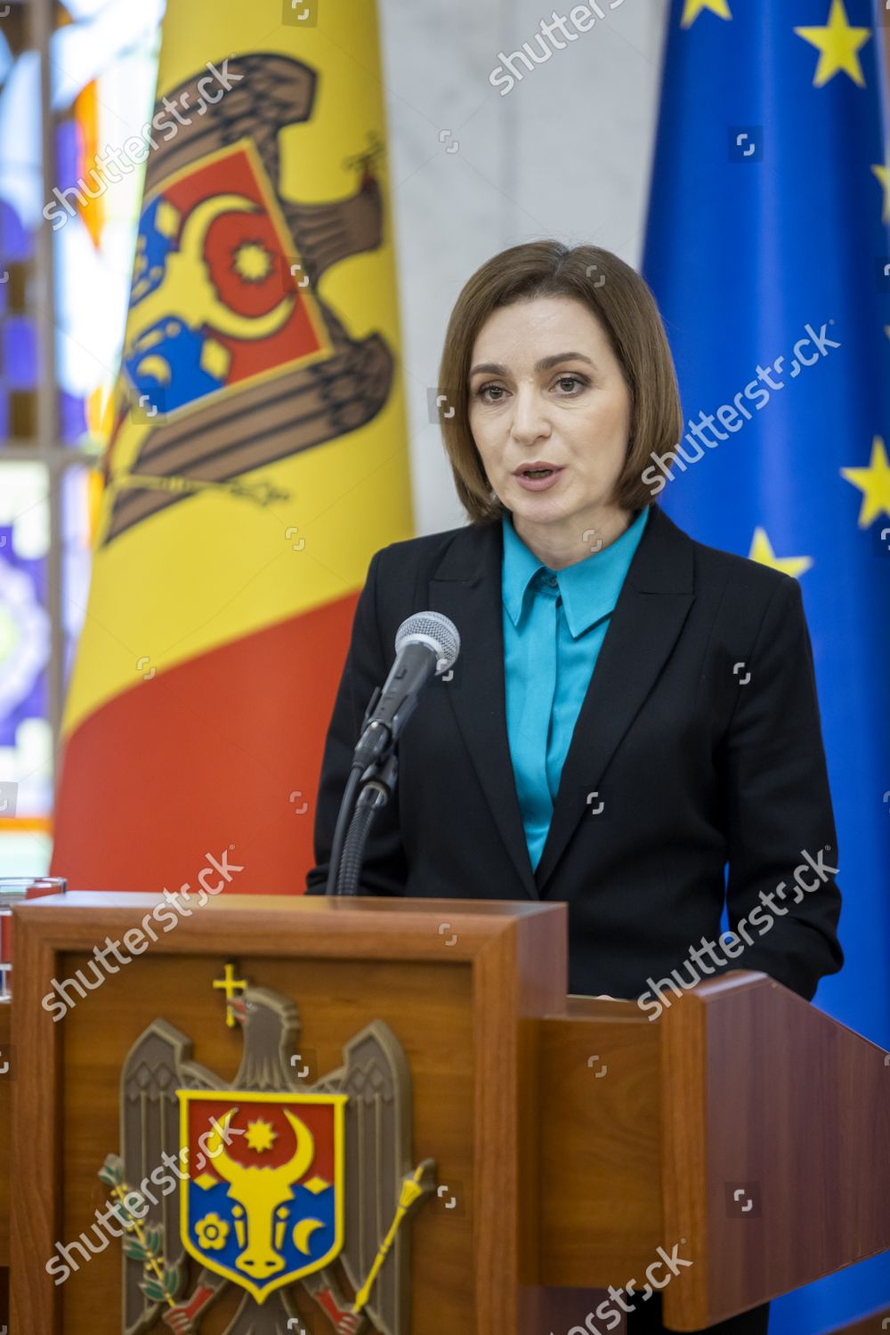 President Moldova Maia Sandu Speaks During Editorial Stock Photo ...