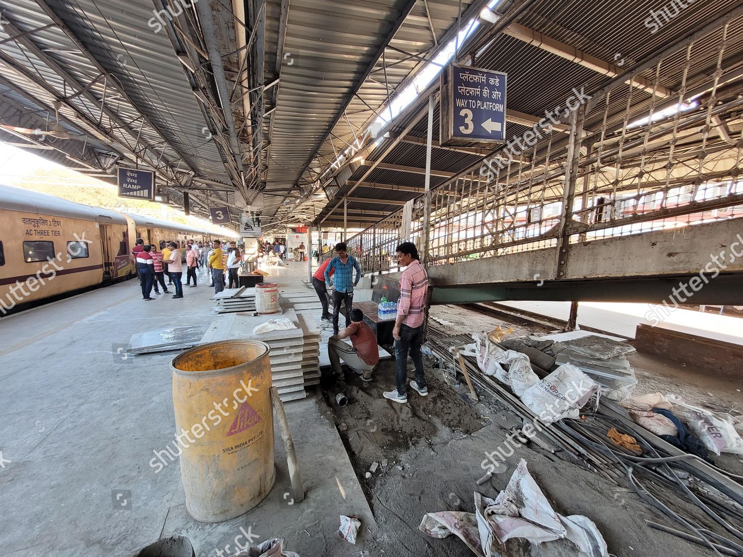 Beautification Work Progress Pune Railway Station Editorial Stock Photo ...