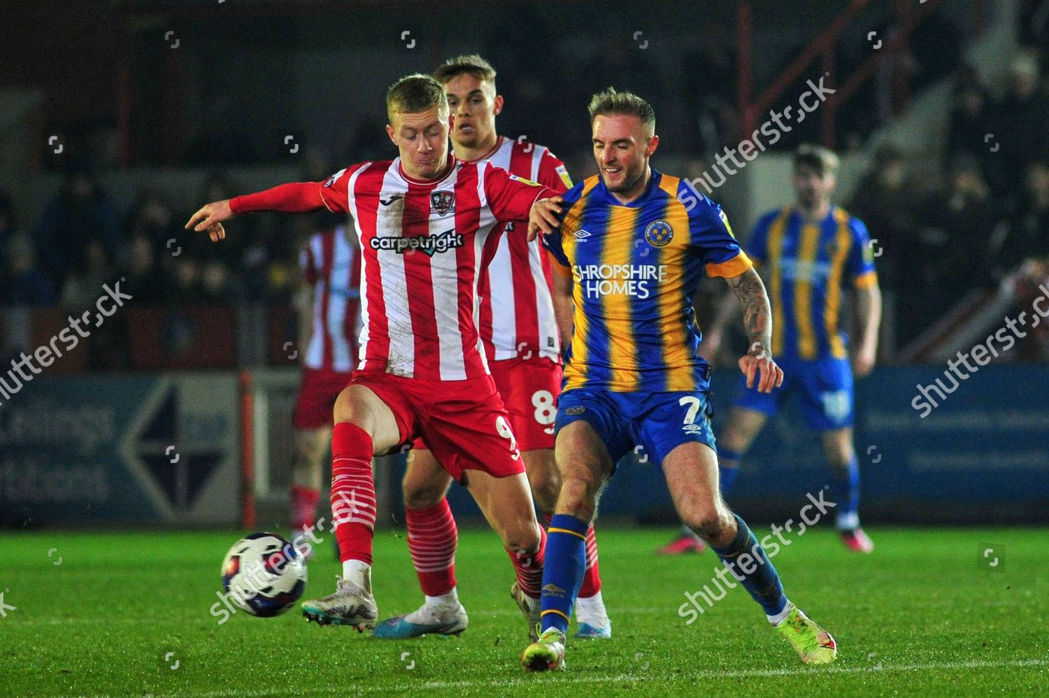 Jay Stansfield Exeter City Challenges Ball Editorial Stock Photo ...