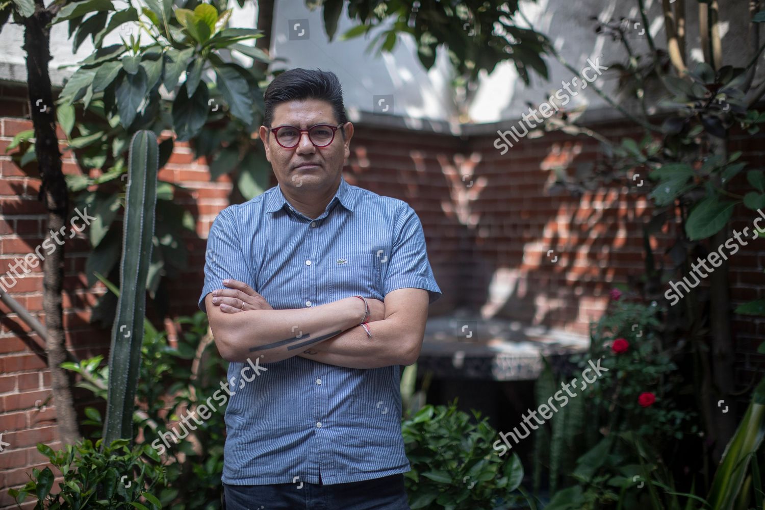 Mexican Journalist Alejandro Almazan Poses During Editorial Stock Photo ...
