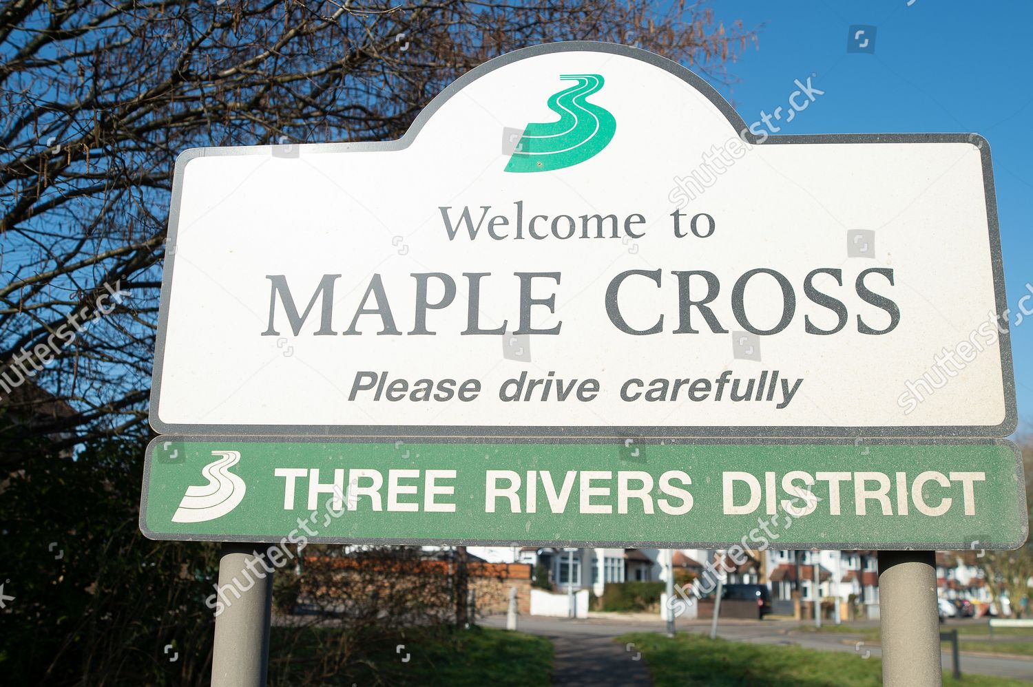 Welcome Maple Cross Sign Bbc Have Editorial Stock Photo - Stock Image ...