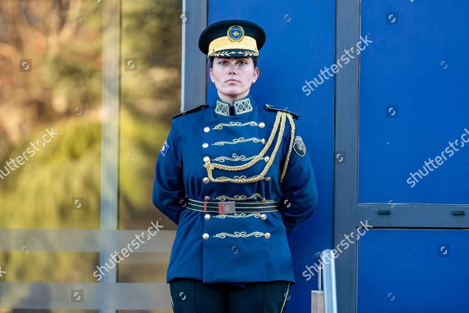 Kosovo Security Force Ceremonial Members Stand Editorial Stock Photo ...