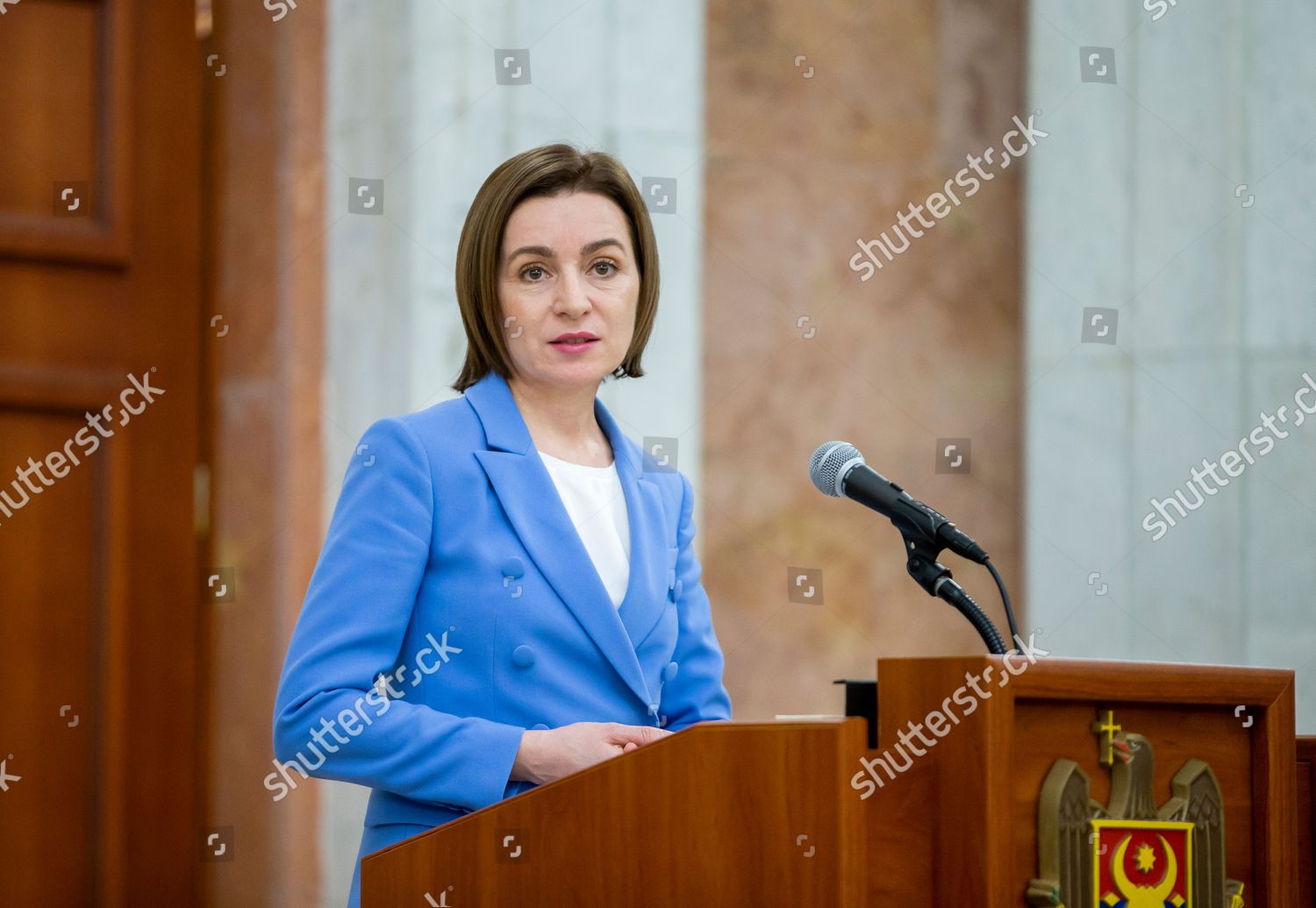 President Moldova Maia Sandu Delivers Speech Editorial Stock Photo ...