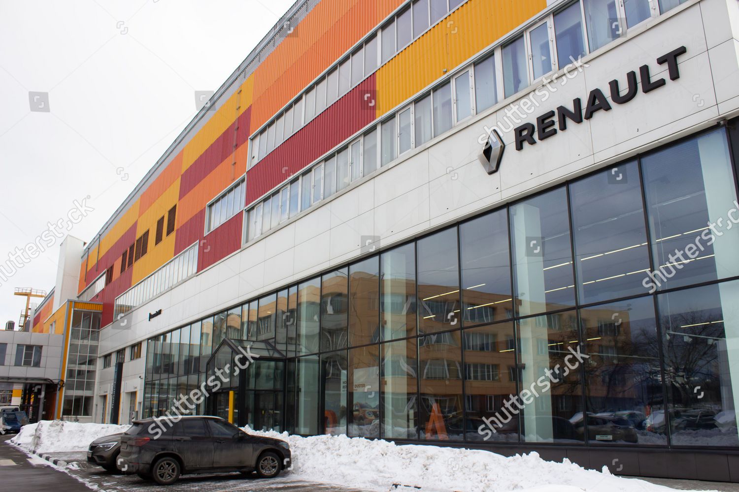 Renault Logo Seen Companys Dealership Center Editorial Stock Photo ...
