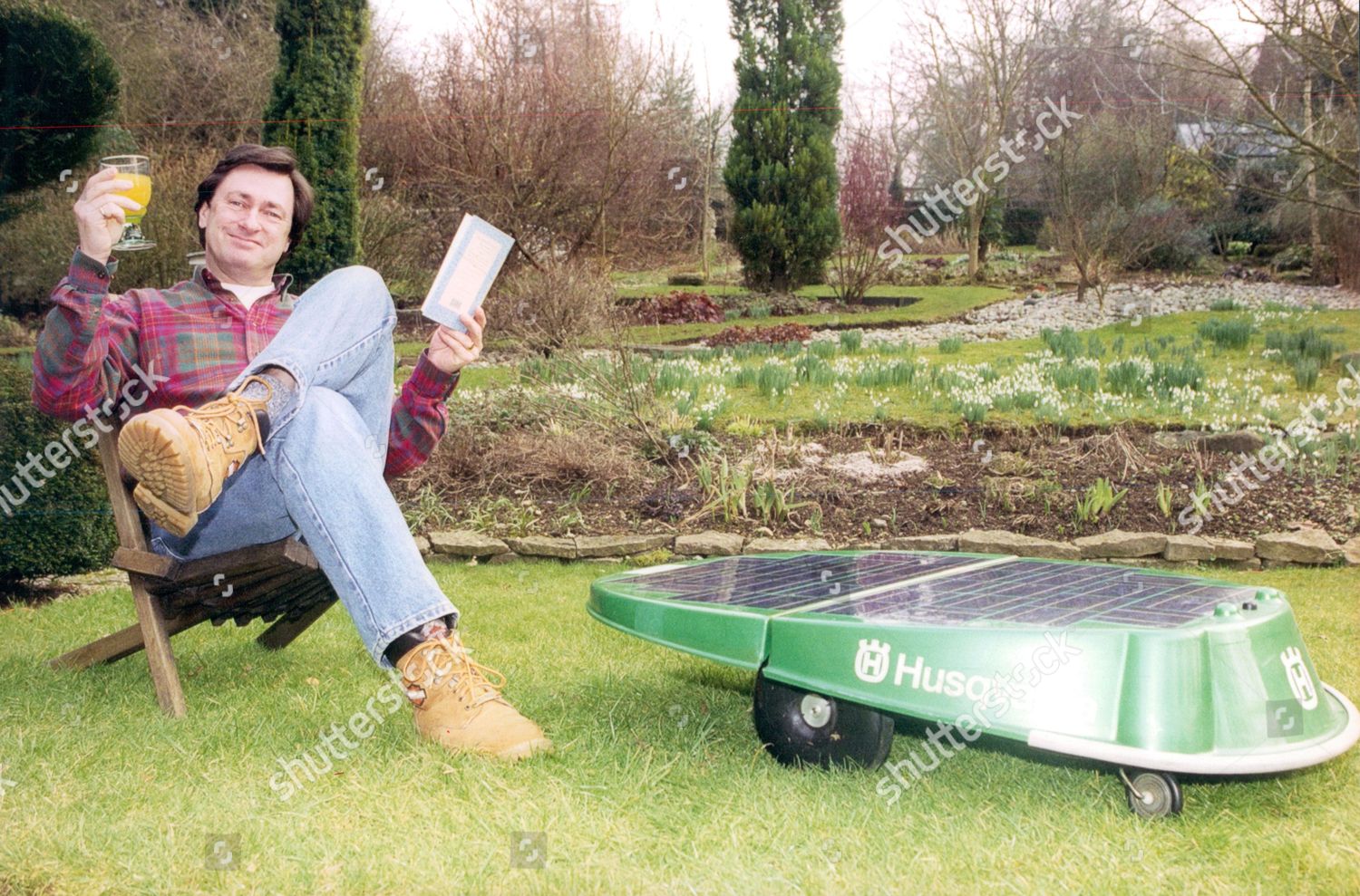 Alan Titchmarsh Husqvarna Solar Lawn Mower Editorial Stock Photo ...
