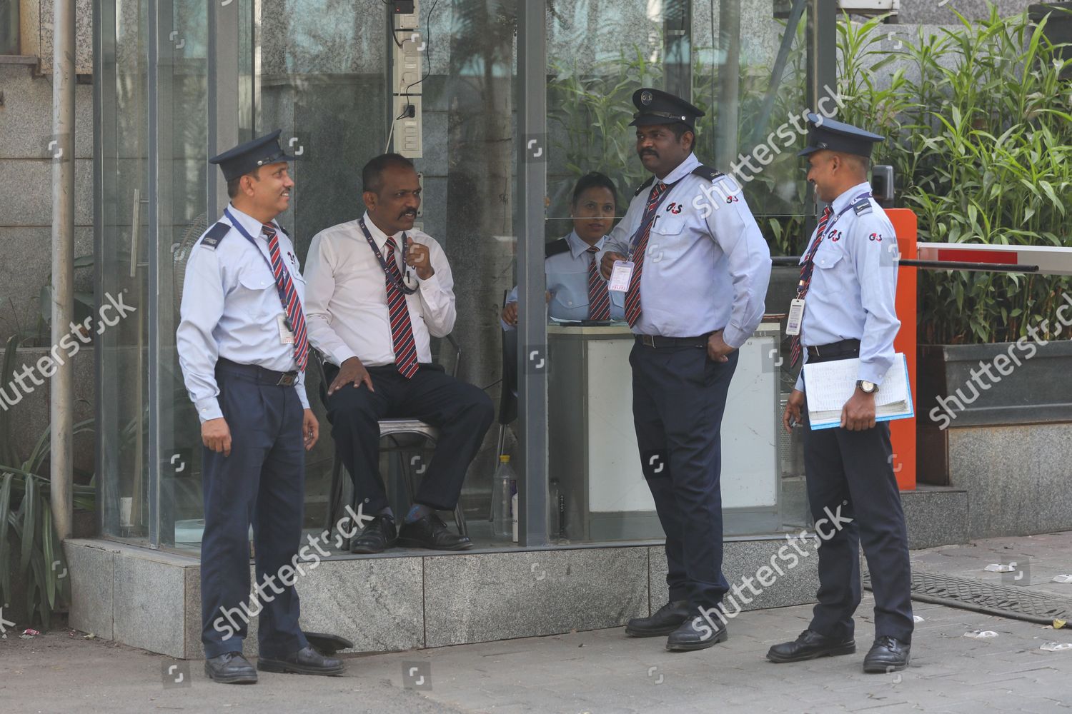 Security Personnel Stand Guard Outside British Editorial Stock Photo ...