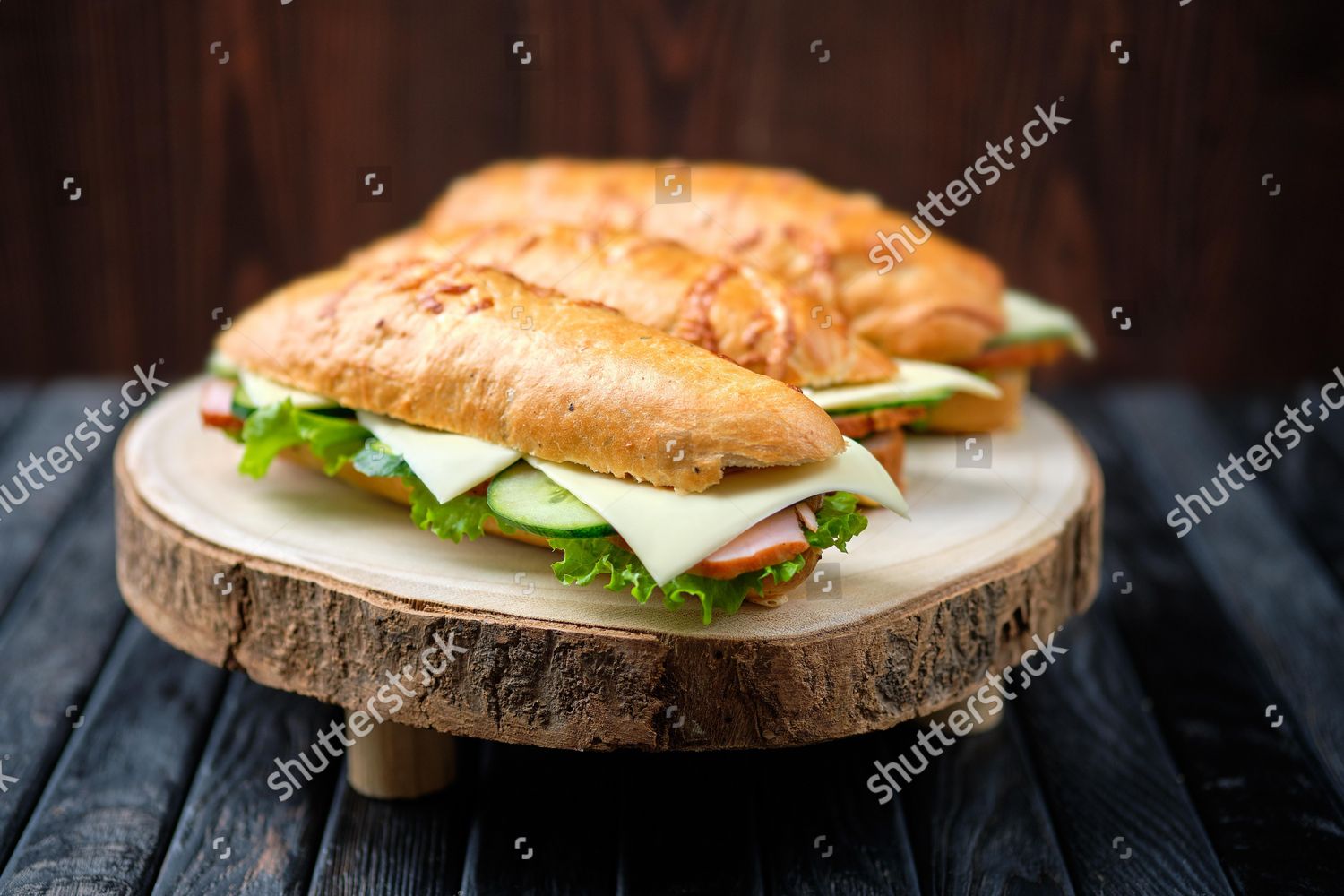 Hunters Sandwich Ham Cucumber Cheddar Cheese Editorial Stock Photo ...