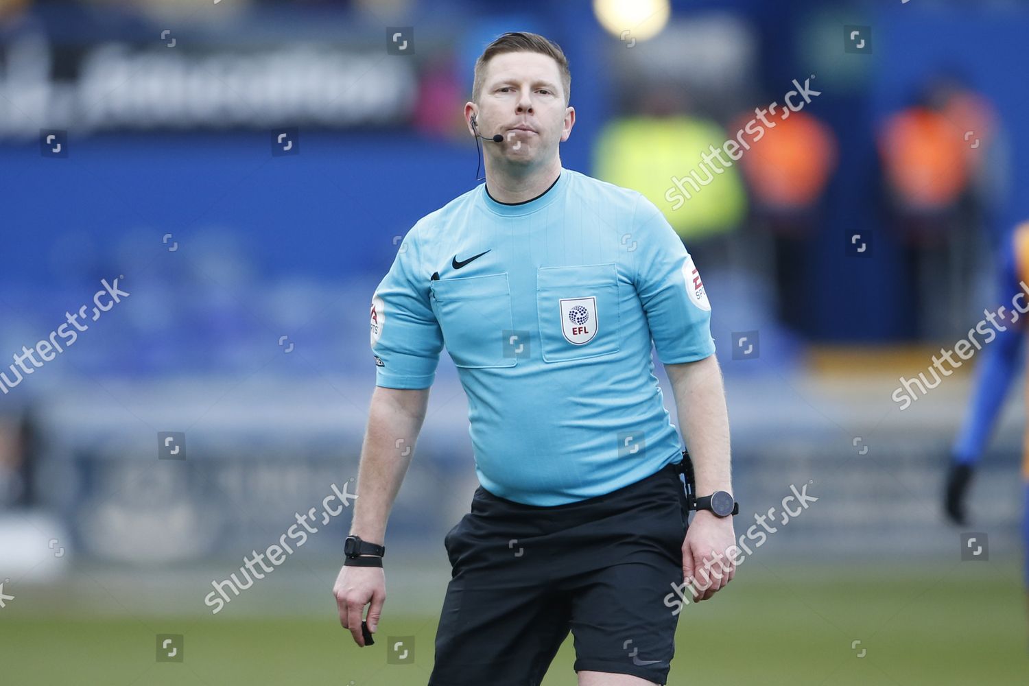 Referee Marc Edwards Efl Branding During Editorial Stock Photo - Stock ...