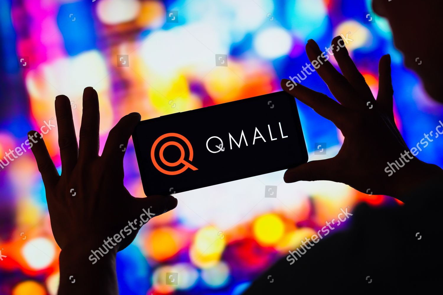 This Photo Illustration Qmall Logo Seen Editorial Stock Photo - Stock ...