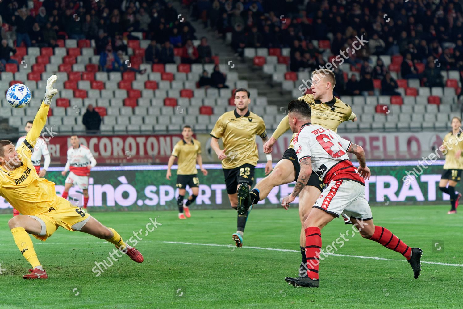 Nicola Bellomo Ssc Bari Scores Goal Editorial Stock Photo - Stock Image ...