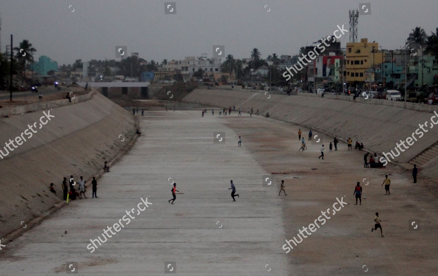 Local Children Playing Cricket Matches Inside Editorial Stock Photo ...