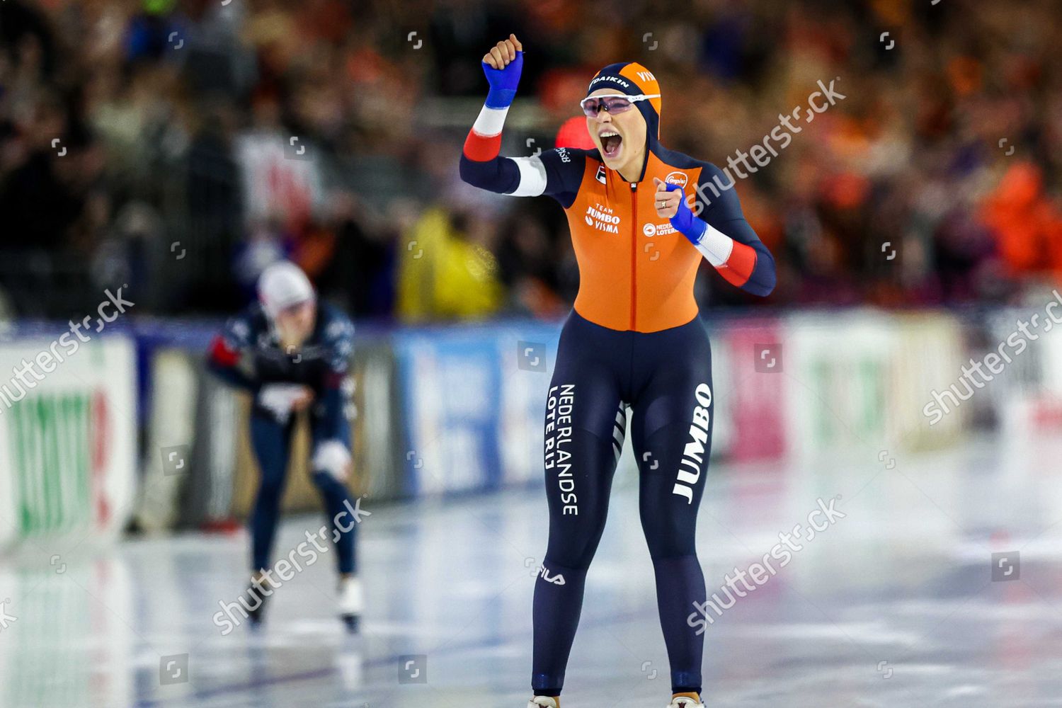 Jutta Leerdam Netherlands Reacts After Winning Editorial Stock Photo ...