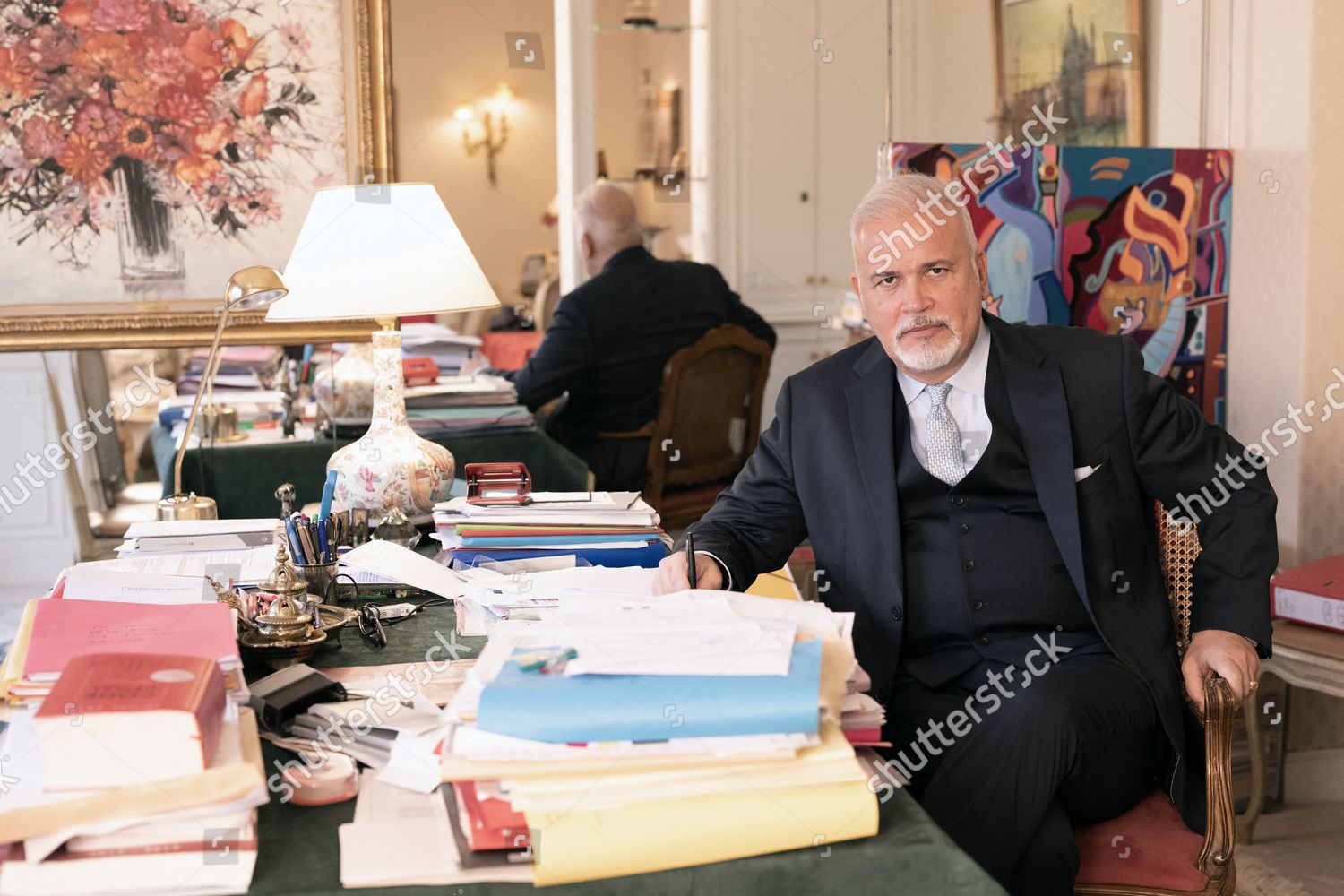 Lawyer Philippe De Veulle Poses During Editorial Stock Photo - Stock ...