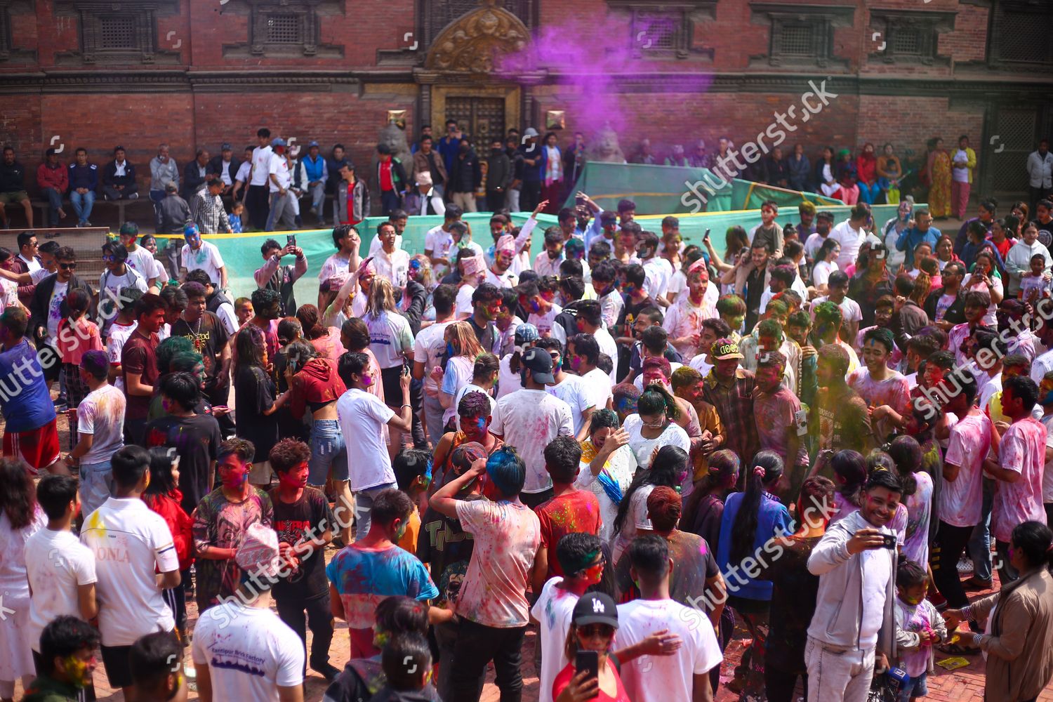 Revelers Rejoice Smearing Each Others Face Editorial Stock Photo ...