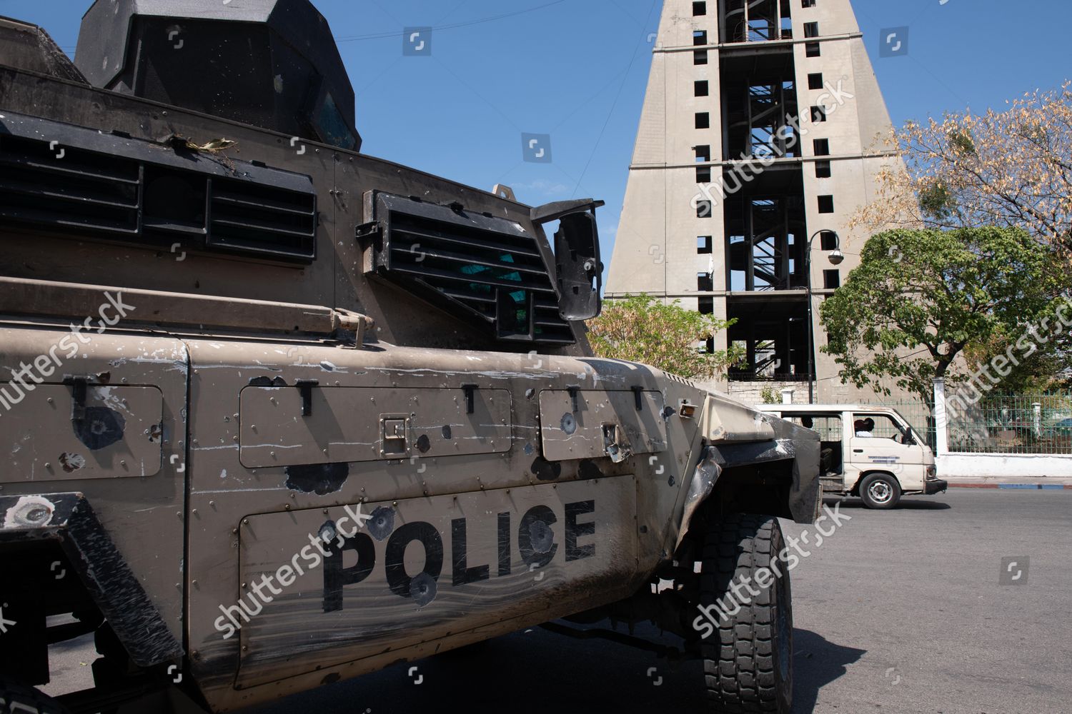 Armored Police Car Shows Several Bullet Editorial Stock Photo - Stock ...