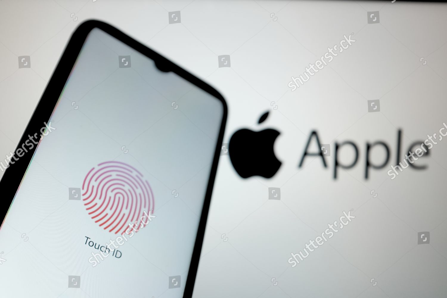 This Photo Illustration Touch Id Logo Editorial Stock Photo - Stock ...
