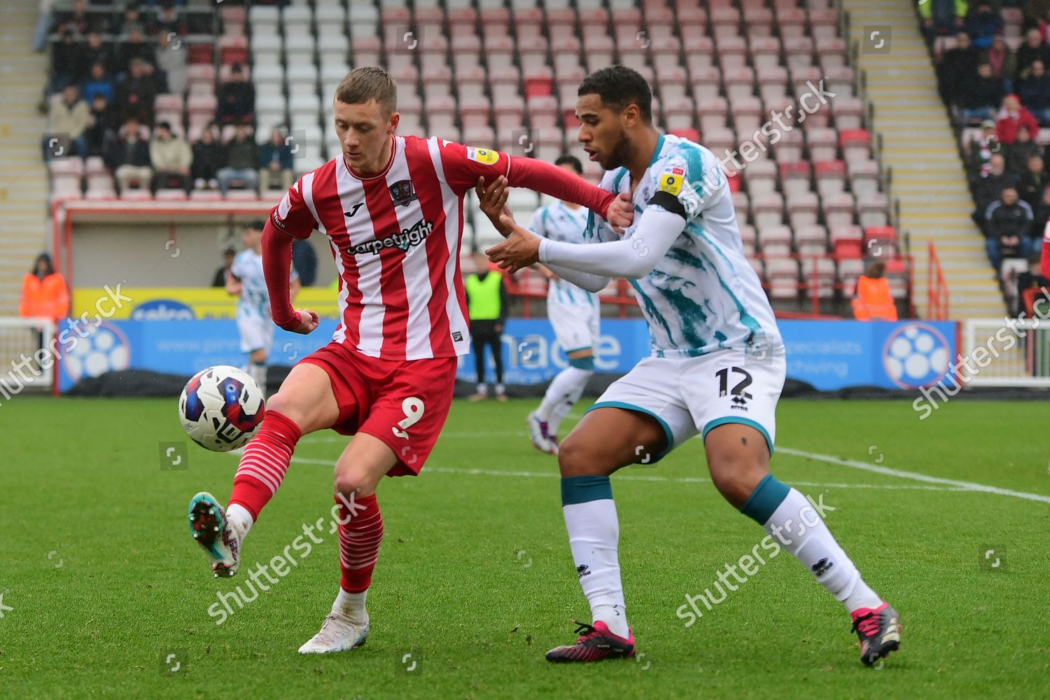 Jay Stansfield Exeter City Challenges Ball Editorial Stock Photo ...
